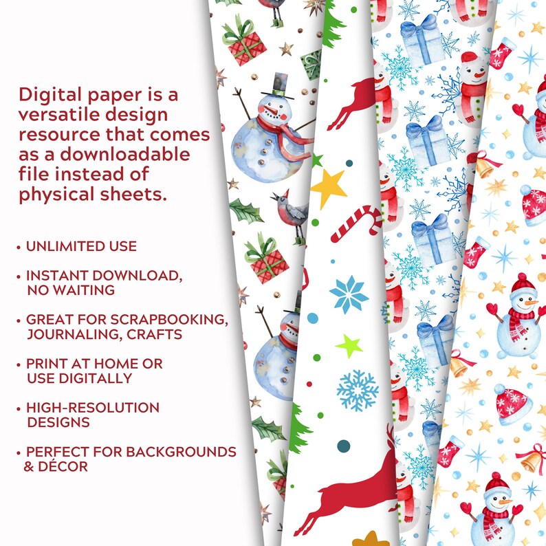 Digital Paper Mega Bundle - Christmas, 1700 Plus Seamless 12x12 ...
