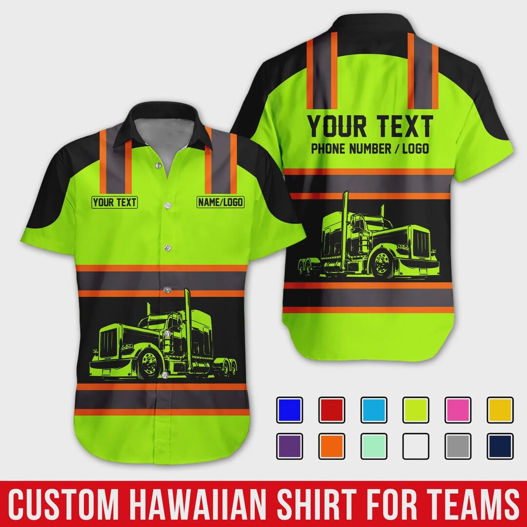 Custom Trucker Uniform, Team Shirt for Truck Lovers, Personalized Work ...