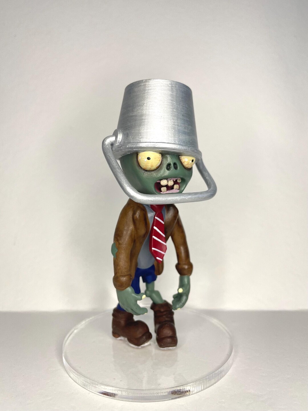 Plants Vs Zombies Buckethead Zombie Figurine - Etsy