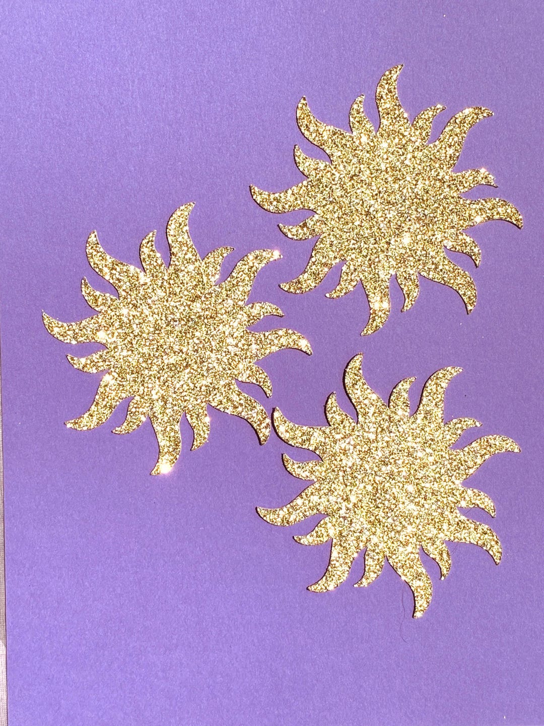 Rapunzel Birthday/ Sun/ Tangled Sun Glitter Die Cuts/ Paper Cut Outs ...