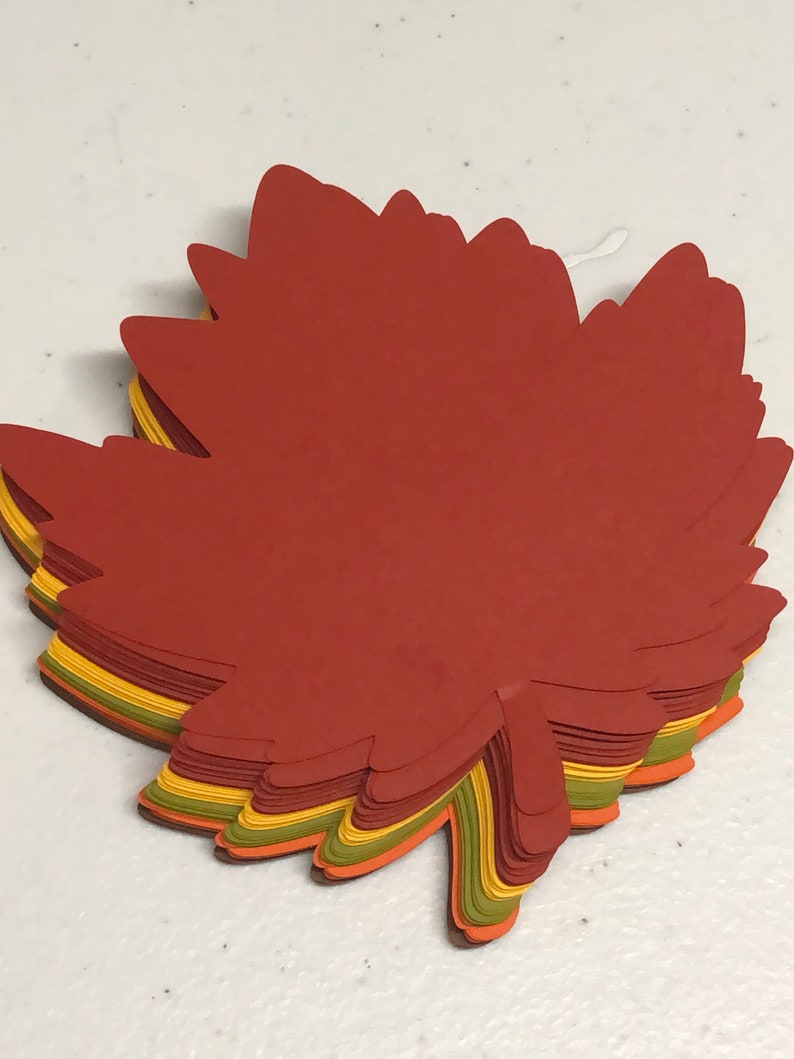 40 Fall Leaf Die Cuts: 4-inch Cardstock Leaves - Etsy