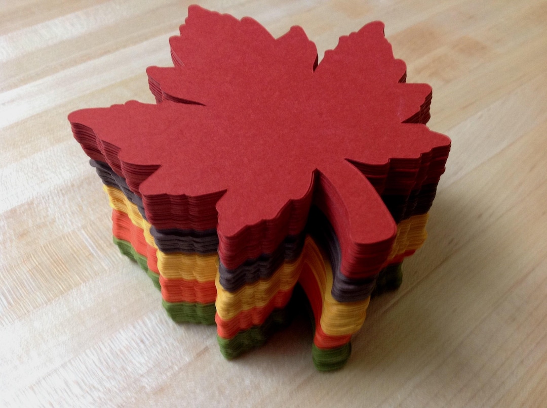 200 Fall Maple Leaf Die Cuts: 4-inch Cardstock Leaves - Etsy