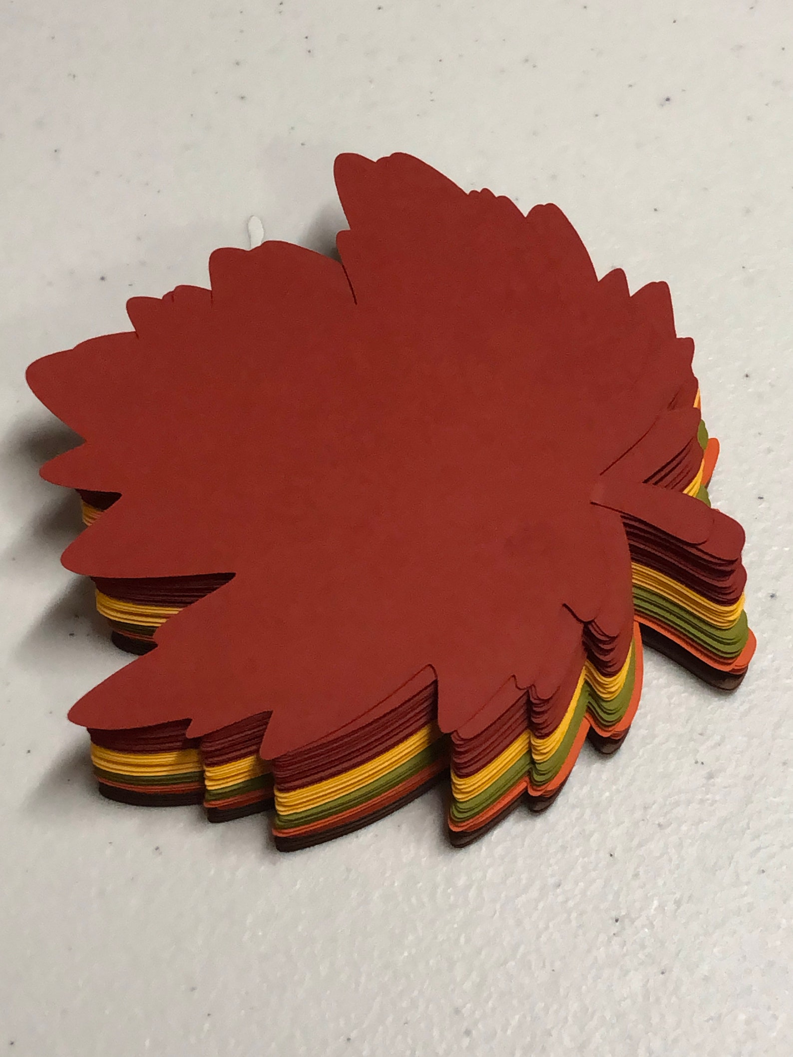 40 Fall Leaf Die Cuts: 4-inch Cardstock Leaves - Etsy