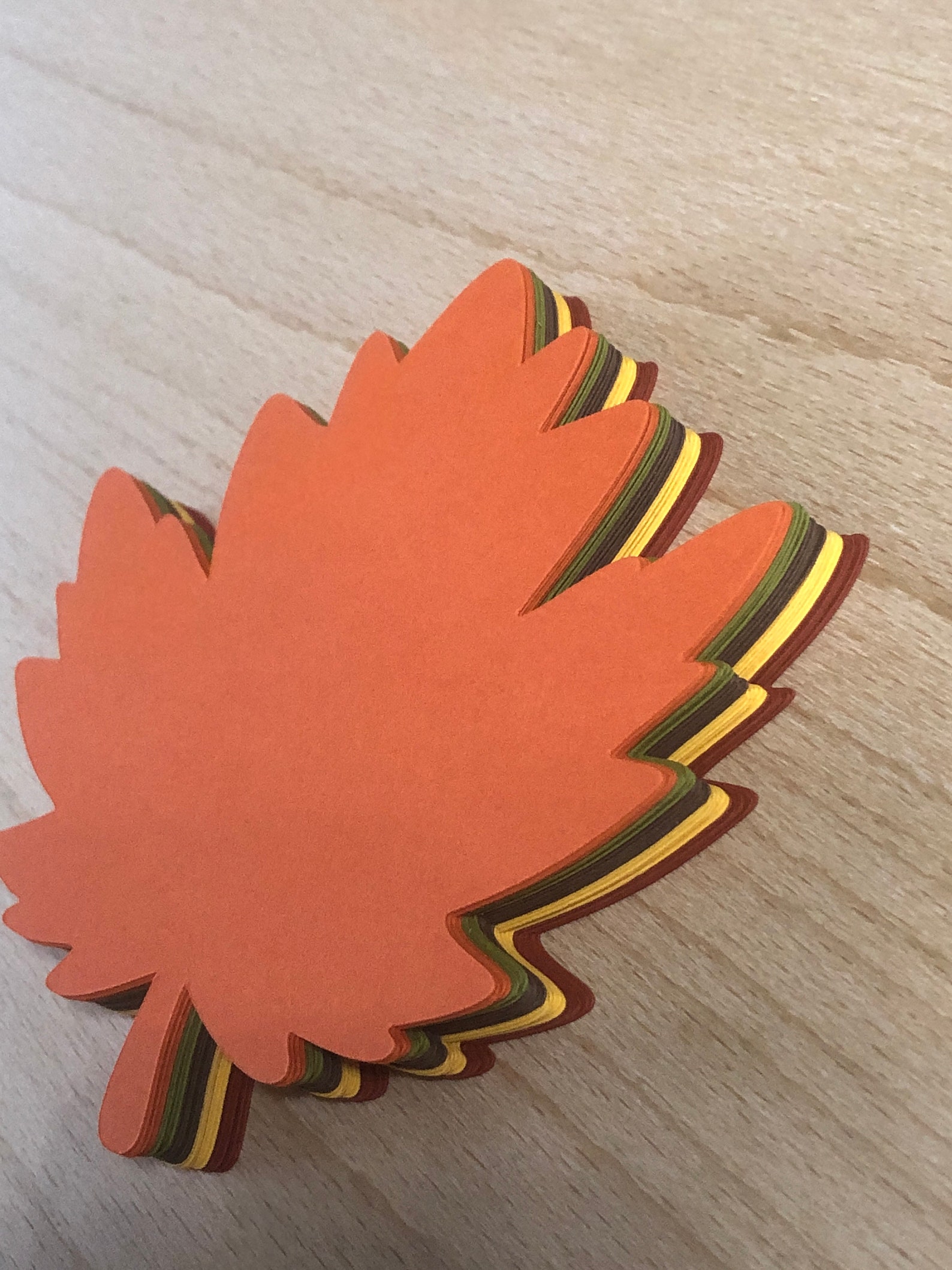40 Fall Leaf Die Cuts: 4-inch Cardstock Leaves - Etsy