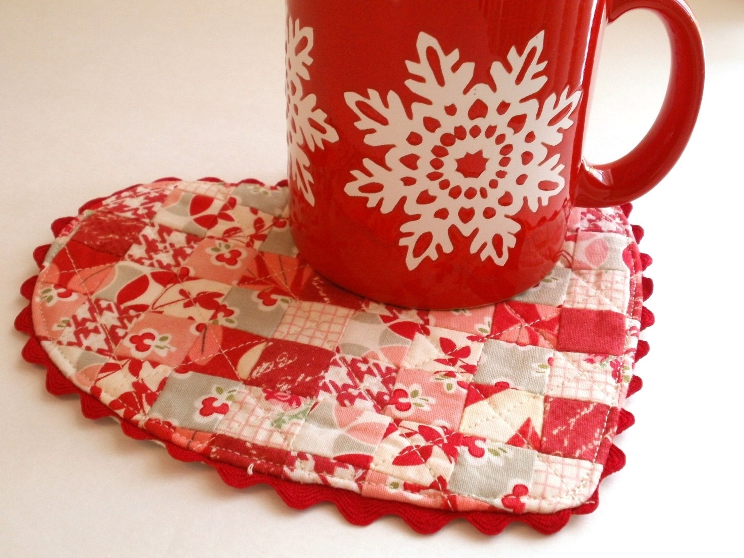 Be My Valentine Heart Mug Rug PDF Pattern - Etsy