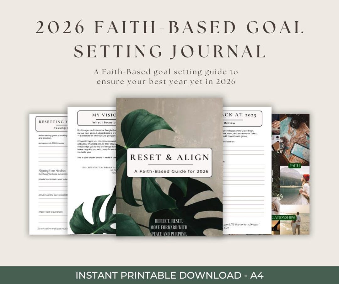 2026 Faith-based Goal Setting Journal | Christian New Year Reset Guide ...