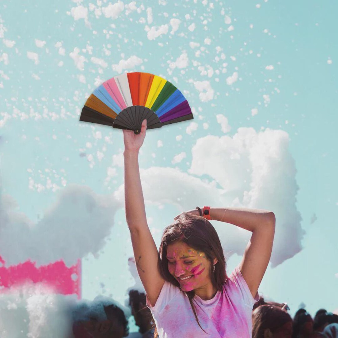 Pride Hand Fan - Folding Fans for Festivals - Etsy