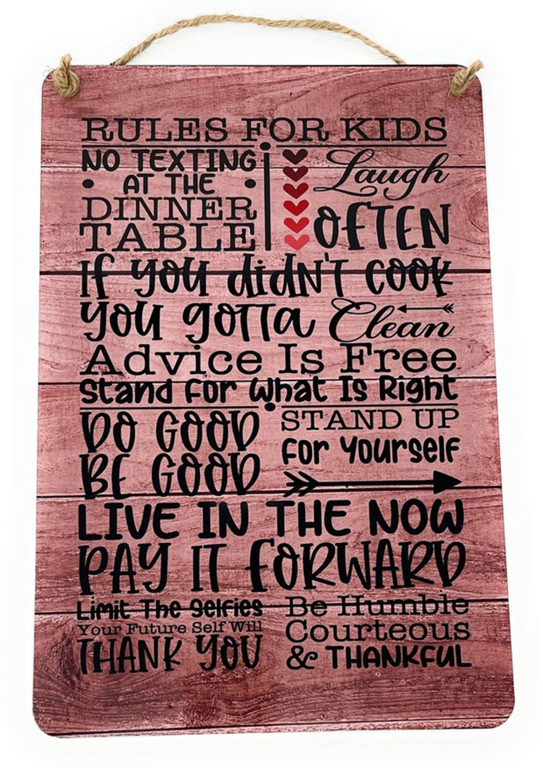 RULES FOR KIDS Fun Novelty 12 X 8 in Aluminum Sign for Wall Door - Etsy