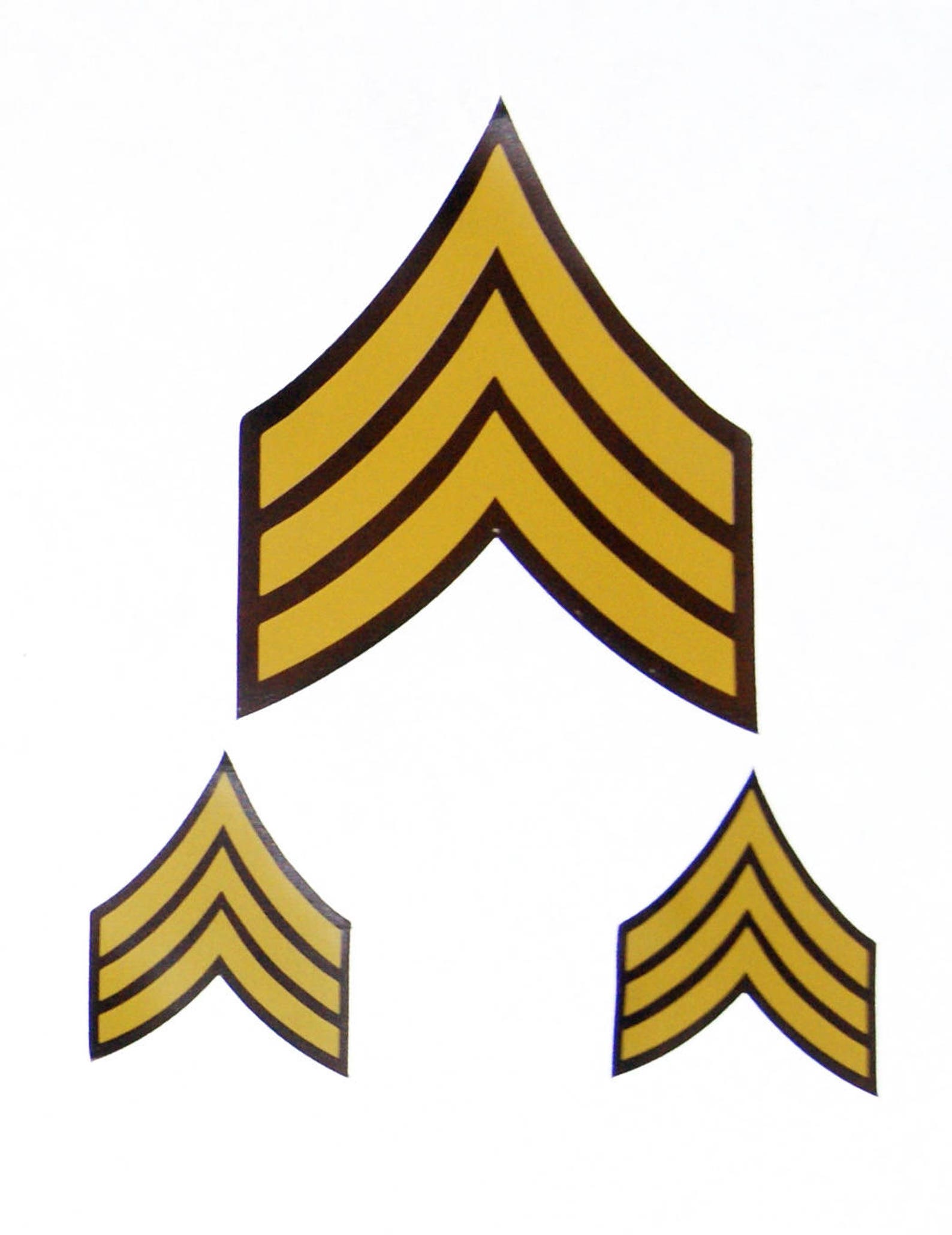 Military Army Sergeant SGT Stripes Vinyl Decal Sticker Set of 3 - Etsy