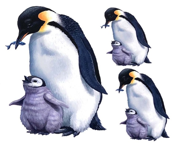 Penguin Eating Fish Clipart