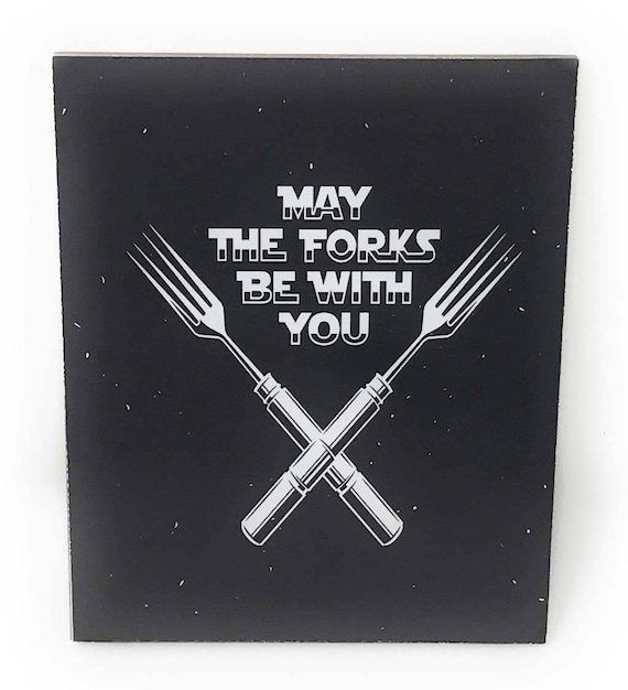 May the Forks Be With You Novelty 4x5 Wood Magnet for | Etsy