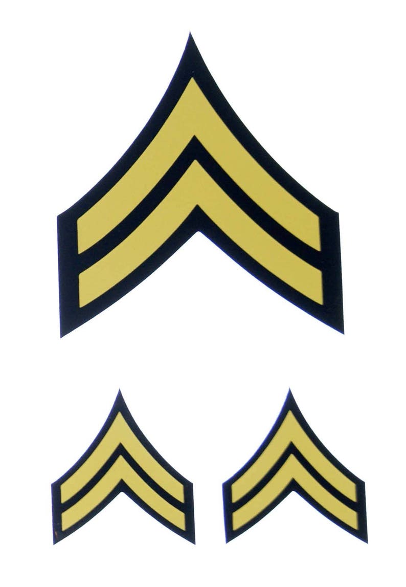 US Army Military Corporal Rank Stripes Colored CPL Decal - Etsy