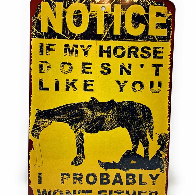 Funny Horse Sign - Etsy
