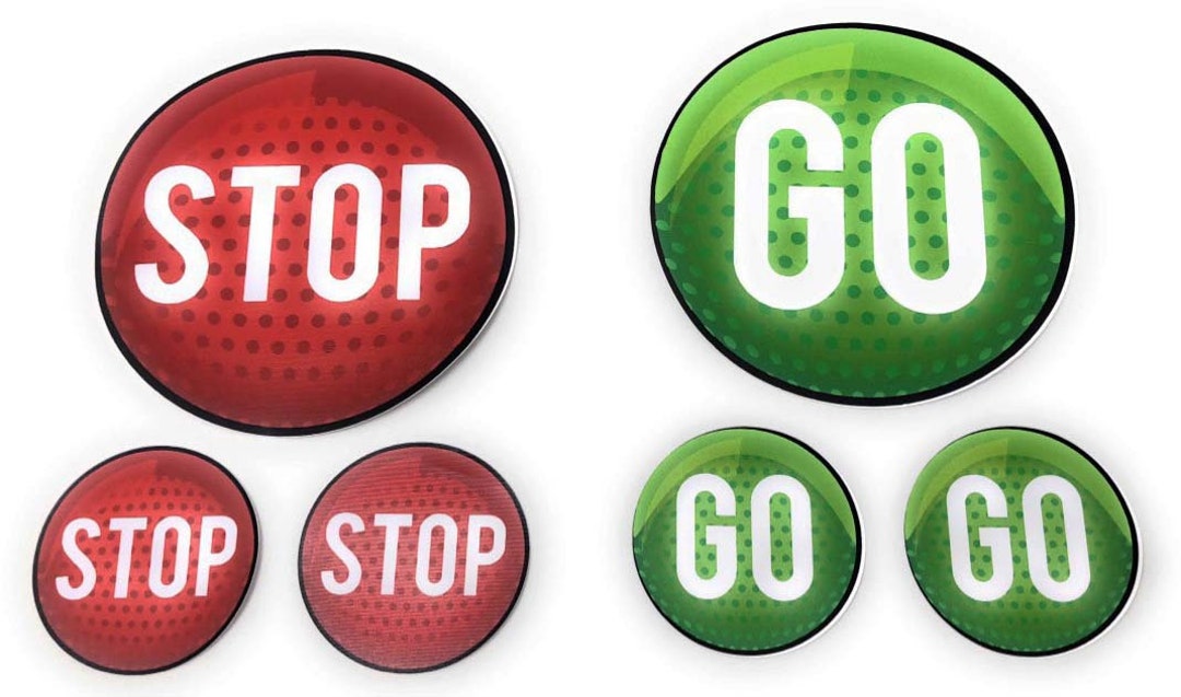 Red STOP Green GO LIGHT Road Sign Novelty Removable Decal Sticker - Etsy