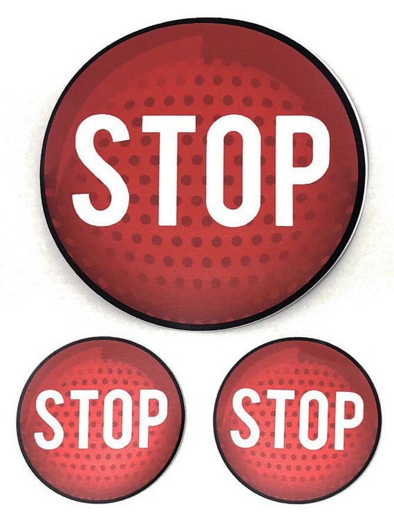 RED STOP LIGHT Road Sign Novelty Removable Fabric Decal | Etsy