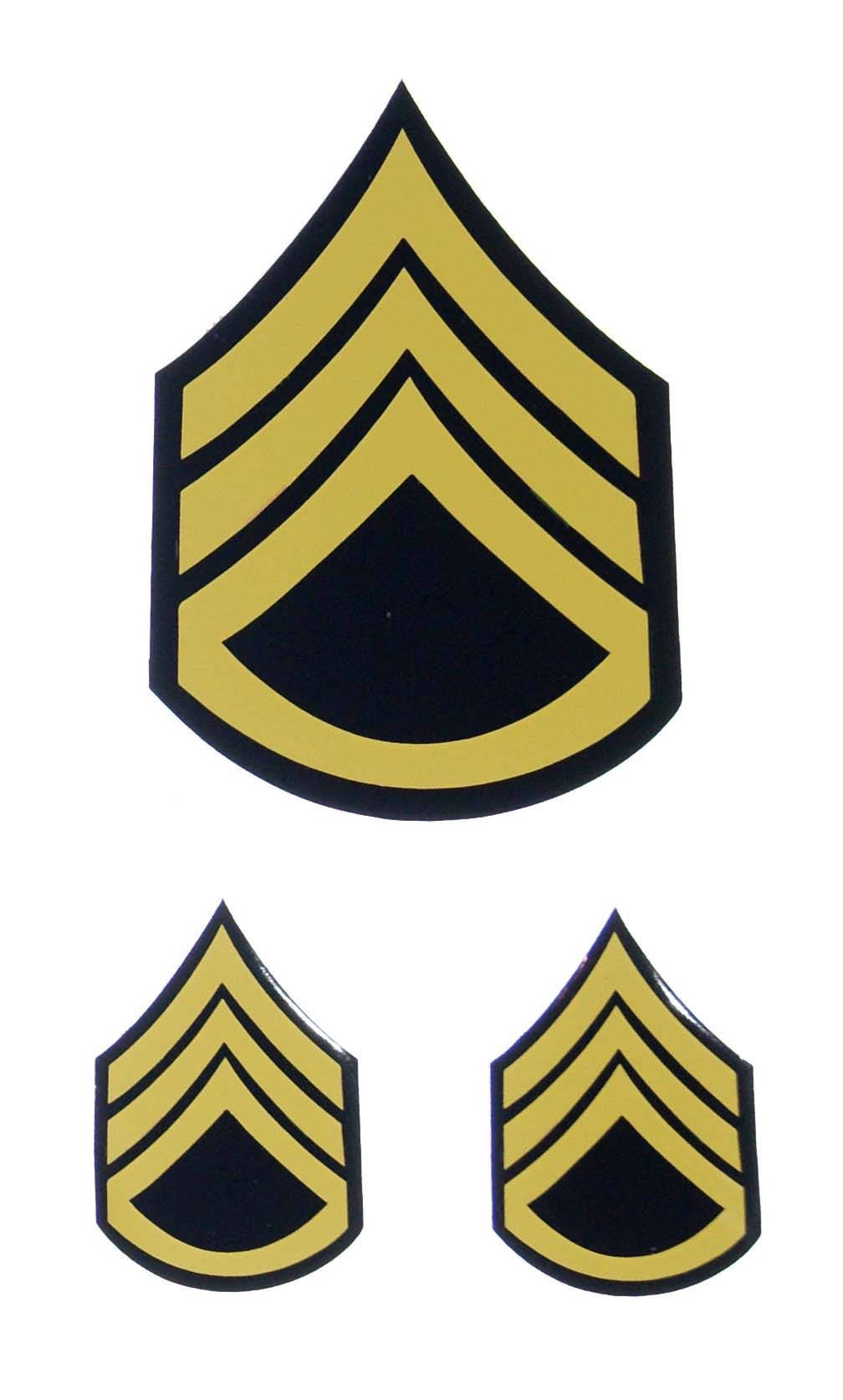 US Army Military Staff Sergeant SSG Sgt Rank Stripes Colored | Etsy