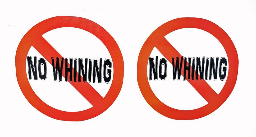 NO WHINING 5 Ensemble de 2 Fabric Novelty Decal Sticker pour Wall ...