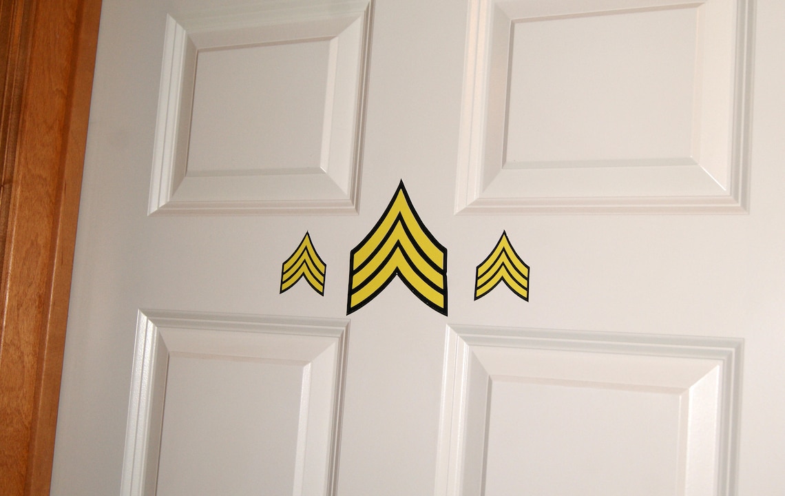 Military Army Sergeant SGT Stripes Vinyl Decal Sticker Set of 3 - Etsy
