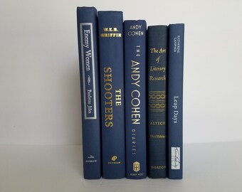 Navy Blue Books | Etsy