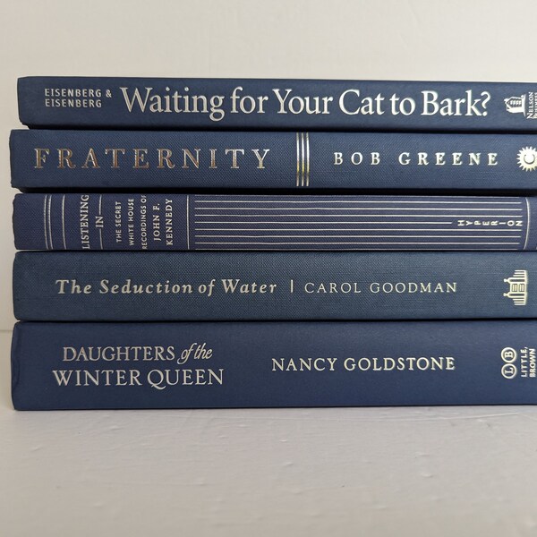 Blue Book Stack - Etsy