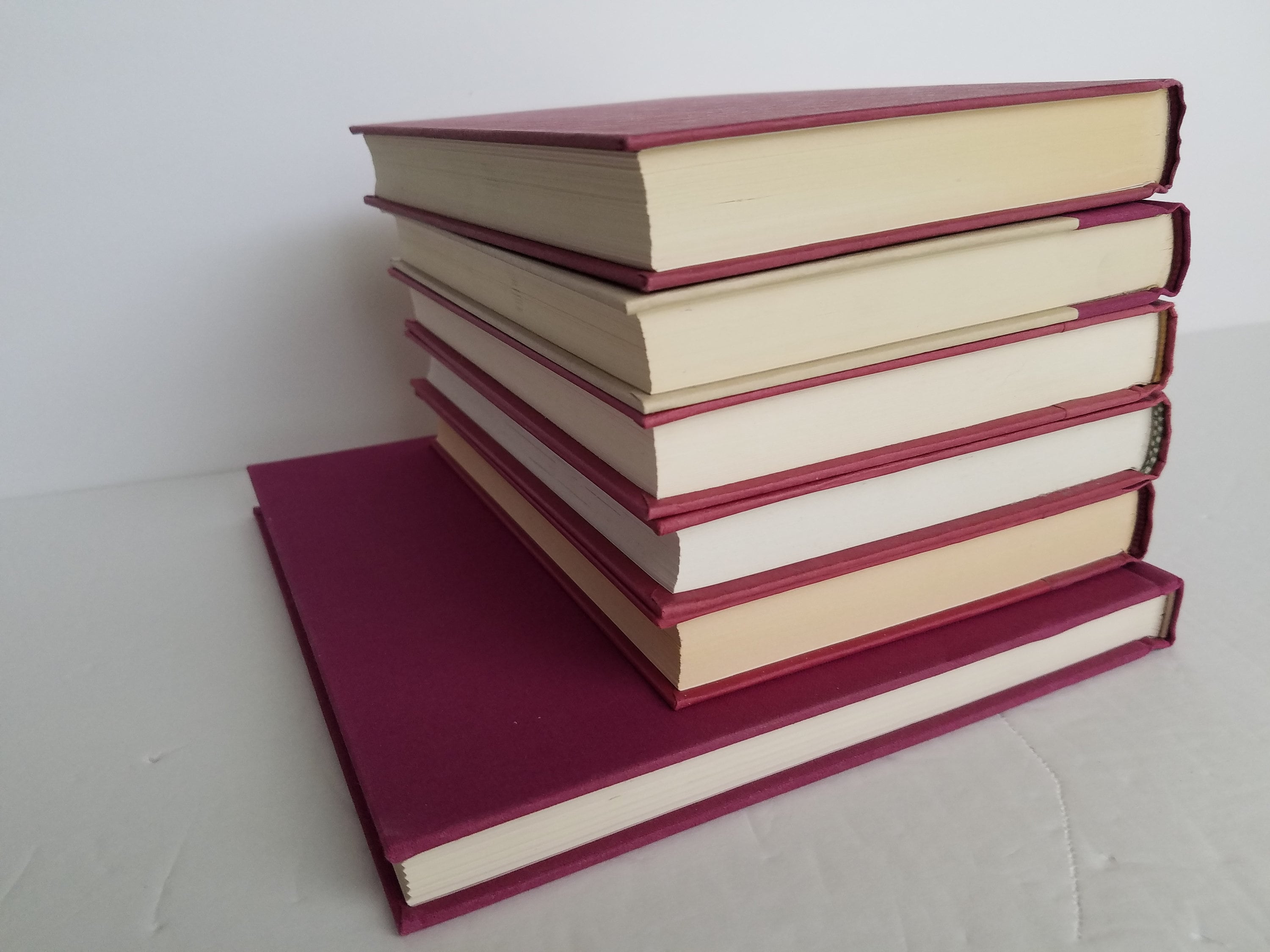 Set of 6 Burgundy / Wine / Maroon Books Home or Wedding - Etsy UK
