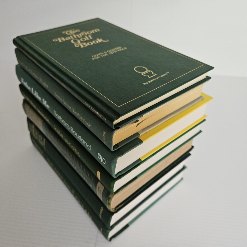 Dark Green Books; Set of 7 Books; Home or Wedding Decor; Instant ...