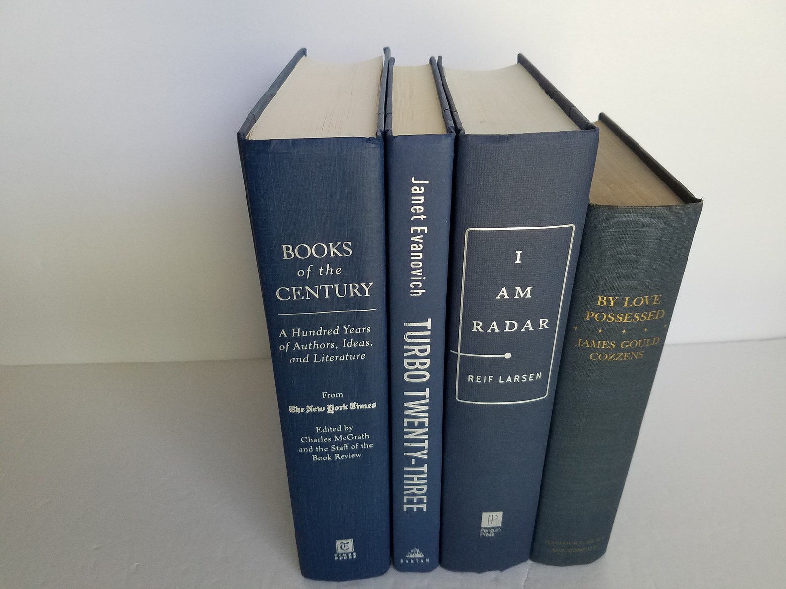 Conjunto de 4 libros azul oscuro decoración del hogar o de la - Etsy España