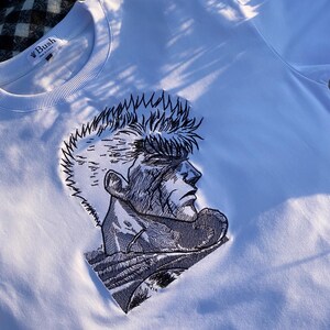 Oversized Embroidered Guts T-shirt – Berserk Anime Inspired Streetwear ...