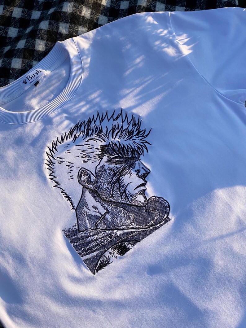 Oversized Embroidered Guts T-shirt – Berserk Anime Inspired Streetwear ...