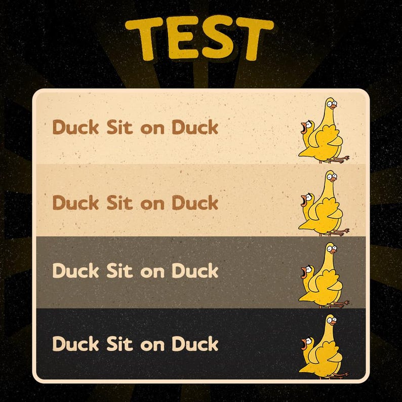 Kawaii Duck Sit on Duck Animated Emote for Twitch and Discord, Funny ...