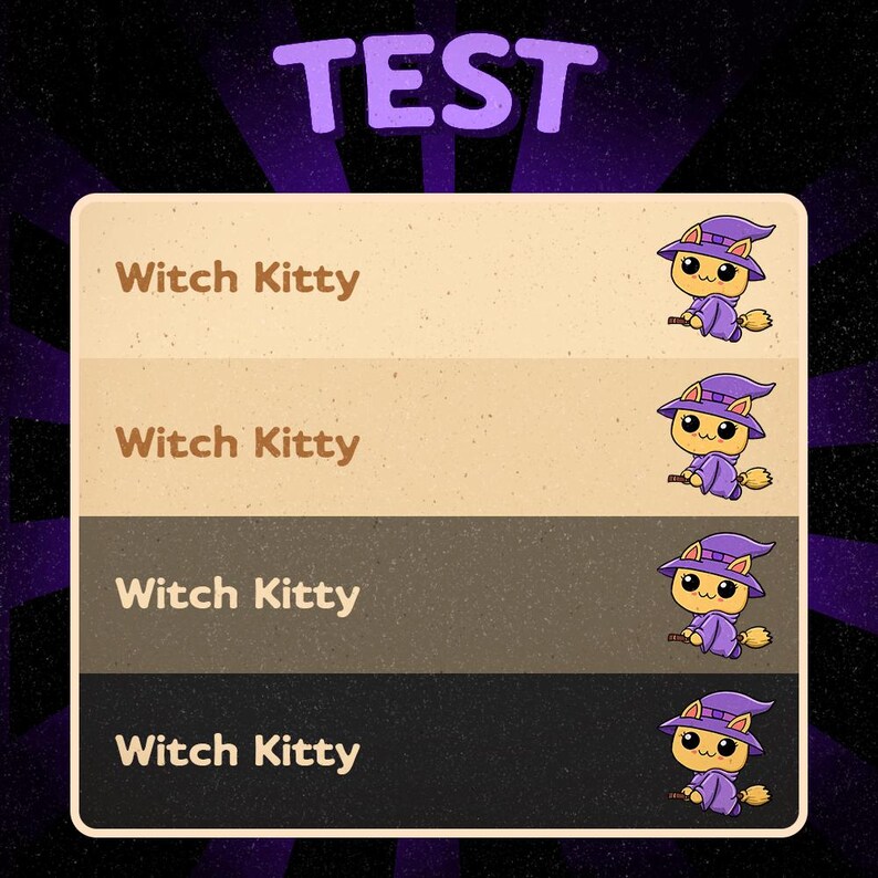 Kawaii Witch Kitty Animated Emote for Twitch and Discord, Cute Cat on ...