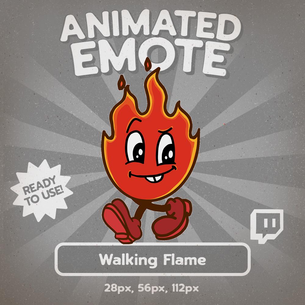 Kawaii Animated Flame Emote: Funny Fire GIF for Twitch, Discord, Kick ...