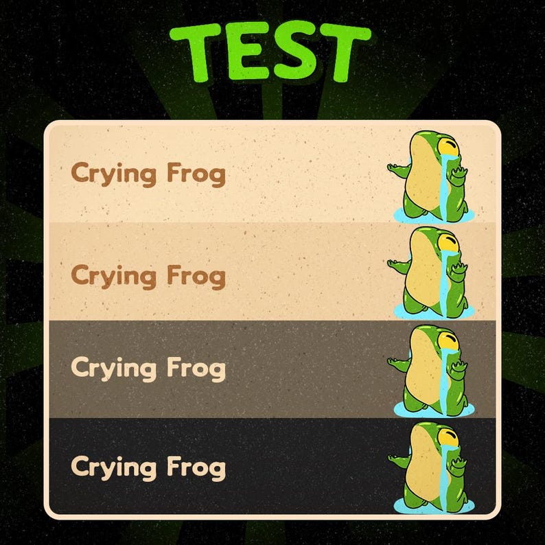 Kawaii Crying Frog Animated Emote for Twitch and Discord, Cute Sad Frog ...