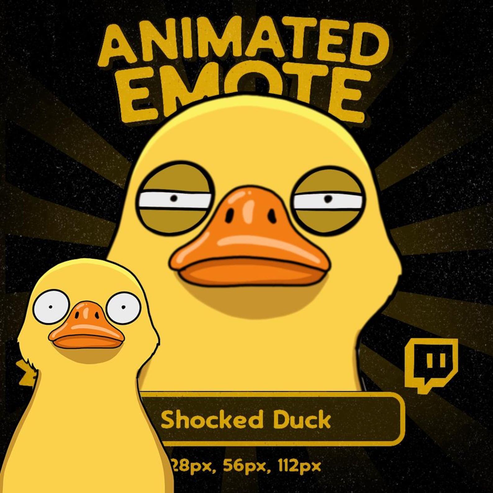 Kawaii Shocked Duck Animated Emote for Twitch and Discord, Funny ...