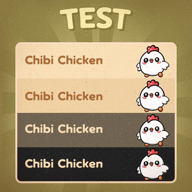 Chibi Chicken Animated Emote | Cute Twitch & Discord Emote | Hand Drawn ...