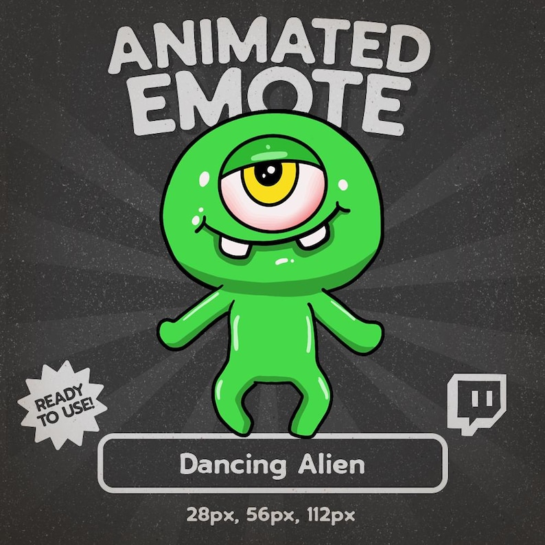 Dancing Alien Animated Twitch Emote: Funny Green Monster GIF - Etsy