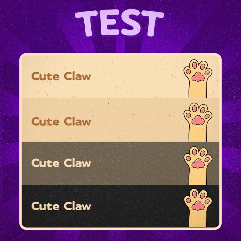 Kawaii Cat Paw Cute Claw – Animated Twitch & Discord Emote, Kitty High ...