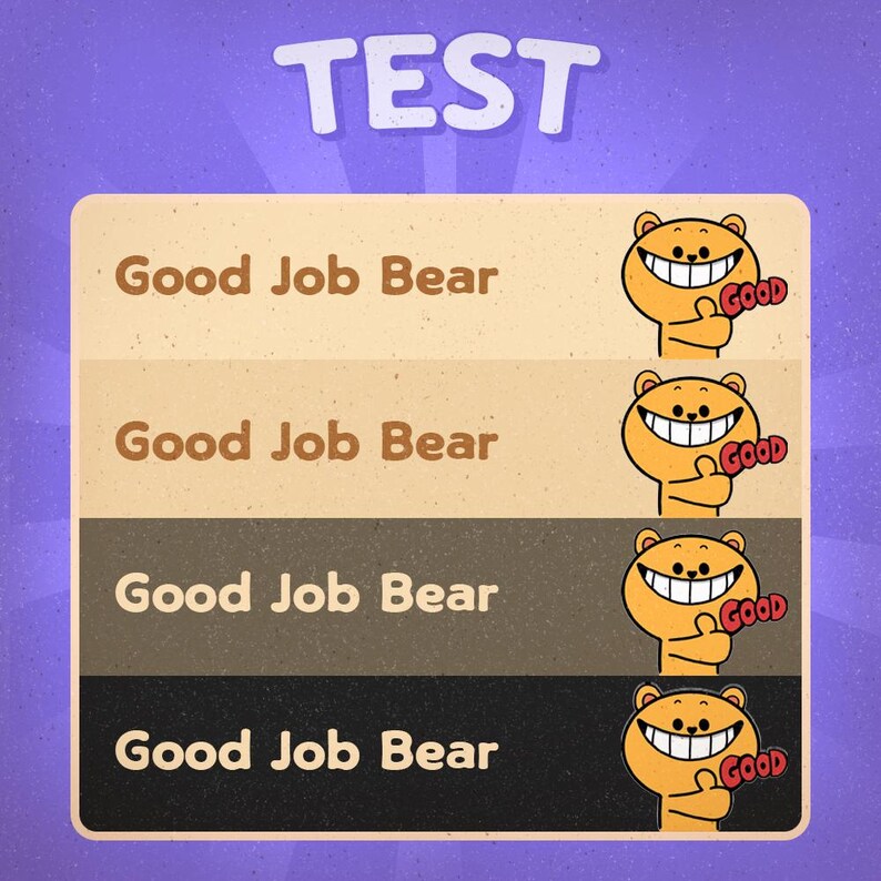 Kawaii Good Job Bear Animated Twitch Emote: Positive Reaction GIF ...