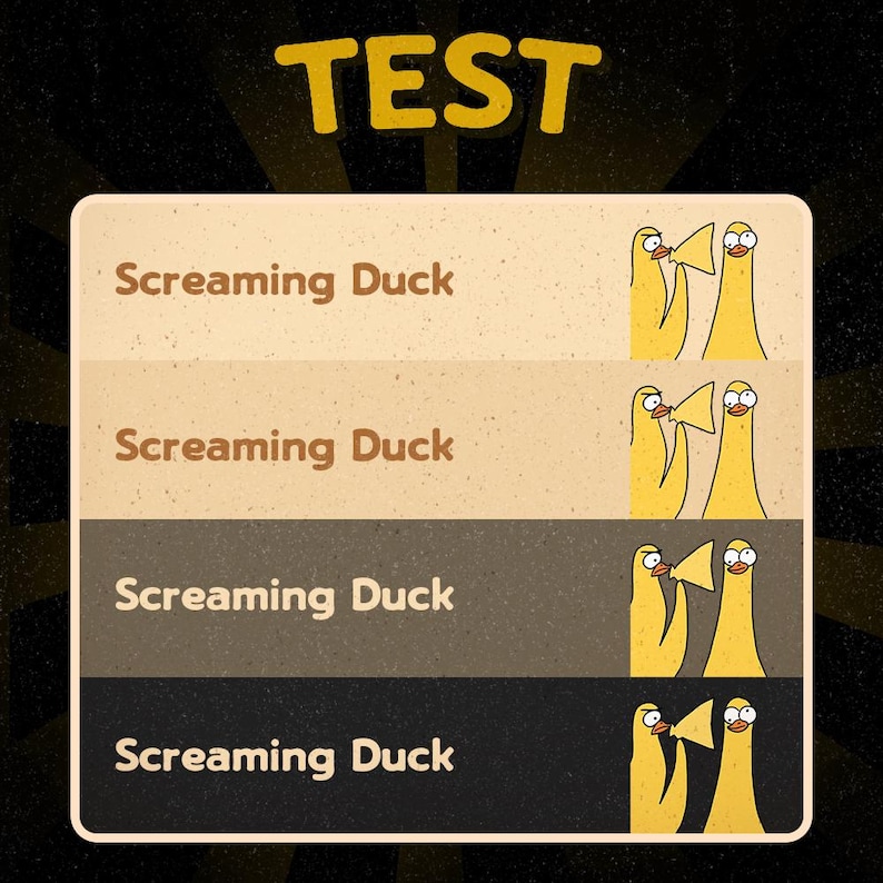 Kawaii Screaming Duck Animated Emote for Twitch and Discord, Funny Loud ...