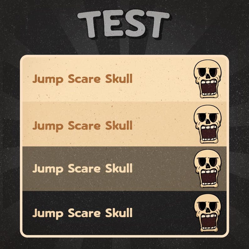 Kawaii Jump Scare Skull Animated Emote: Spooky Halloween Twitch/discord ...