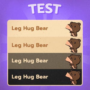Leg Hug Bear Animated Emote | Cute Kawaii Wholesome GIF for Twitch ...