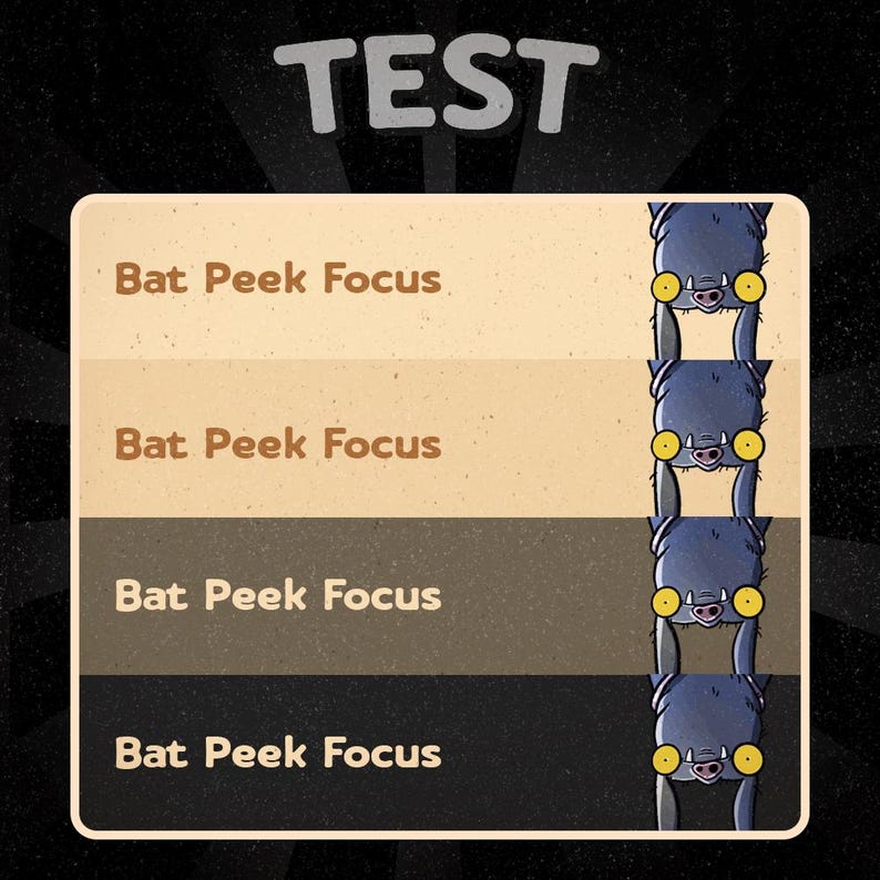 Kawaii Bat Peek Focus Animated Emote for Twitch and Discord, Funny ...