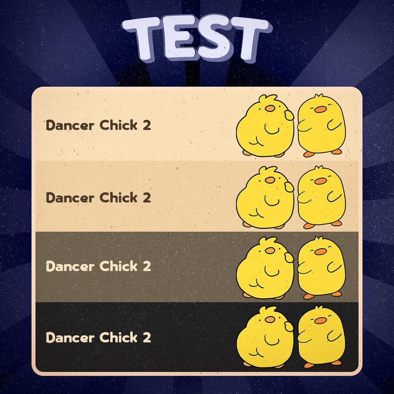Kawaii Dancer Chick Animated Emote Pack for Twitch and Discord, Cute ...