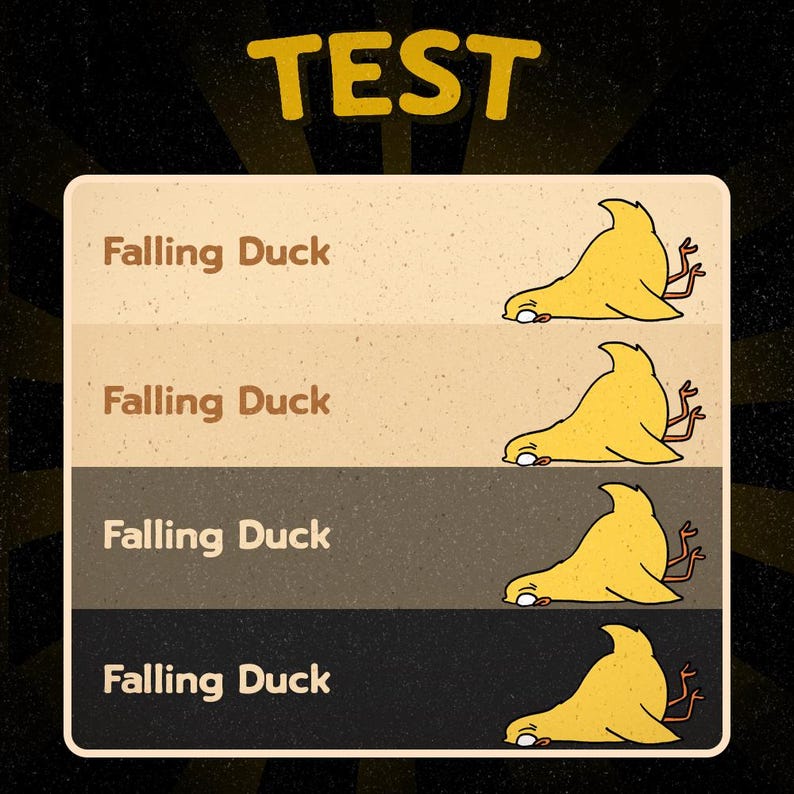 Kawaii Falling Duck Animated Emote for Twitch and Discord, Funny Fail ...