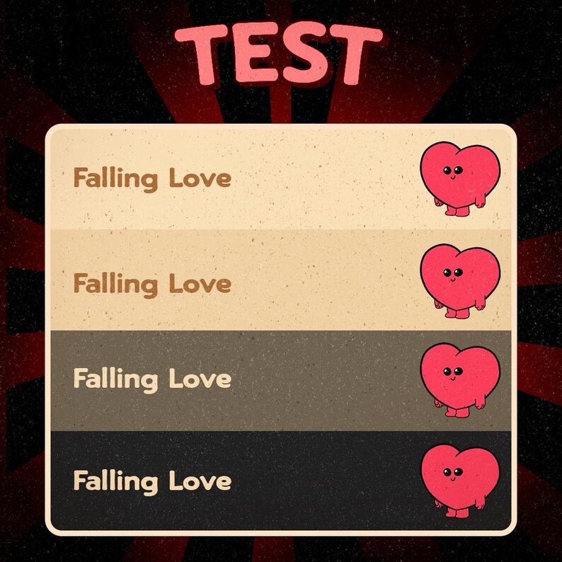 Animated Falling Love Heart Emote for Twitch and Discord, Cute Romantic ...