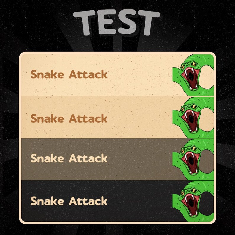 Kawaii Snake Attack Animated Emote for Twitch and Discord, Cute Hissing ...