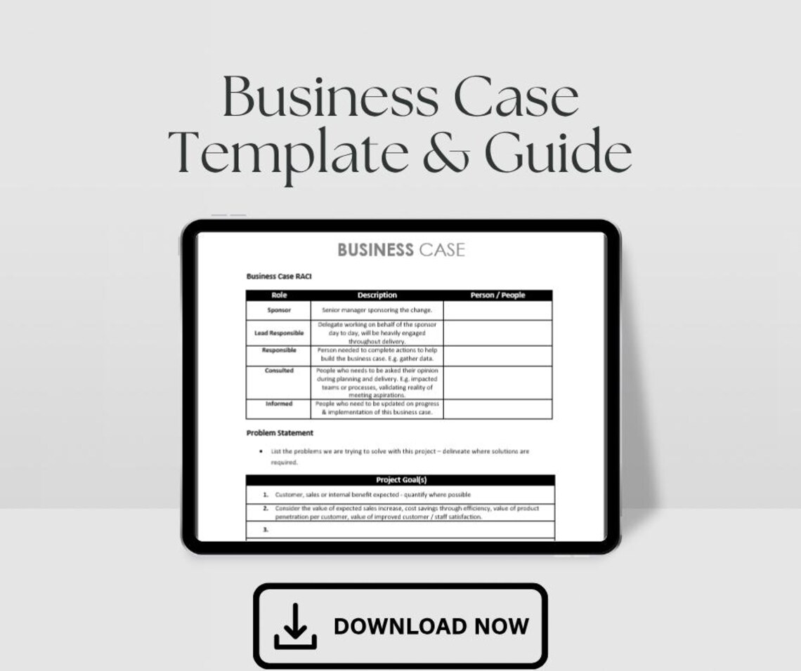 Business Case Template Word Document | Project Proposal | Strategic ...