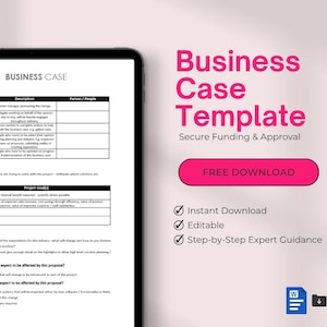 Business Case Template Word Document | Project Proposal | Strategic ...