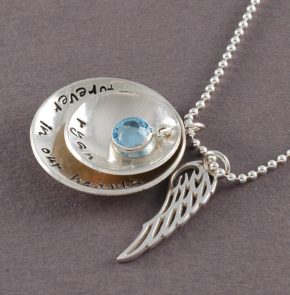 In Remembrance Hand Stamped Memorial Necklace Personalized - Etsy