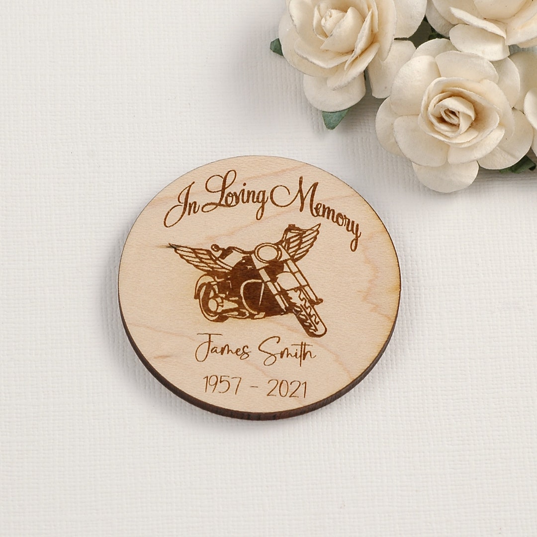 Funeral Favors, Personalized 2 Inch Round Wood Tokens for Celebration ...